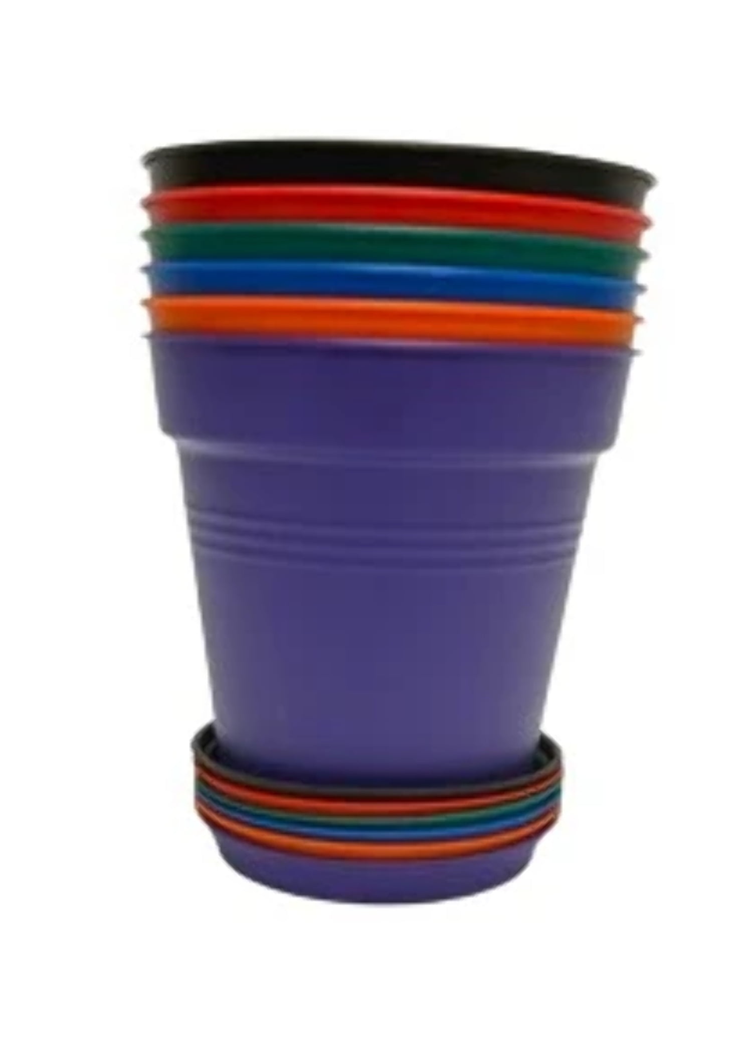 Mintra Garden - 13cm Round Garden Pots 4pk - (13cm Diameter - 5inW x 4 ...