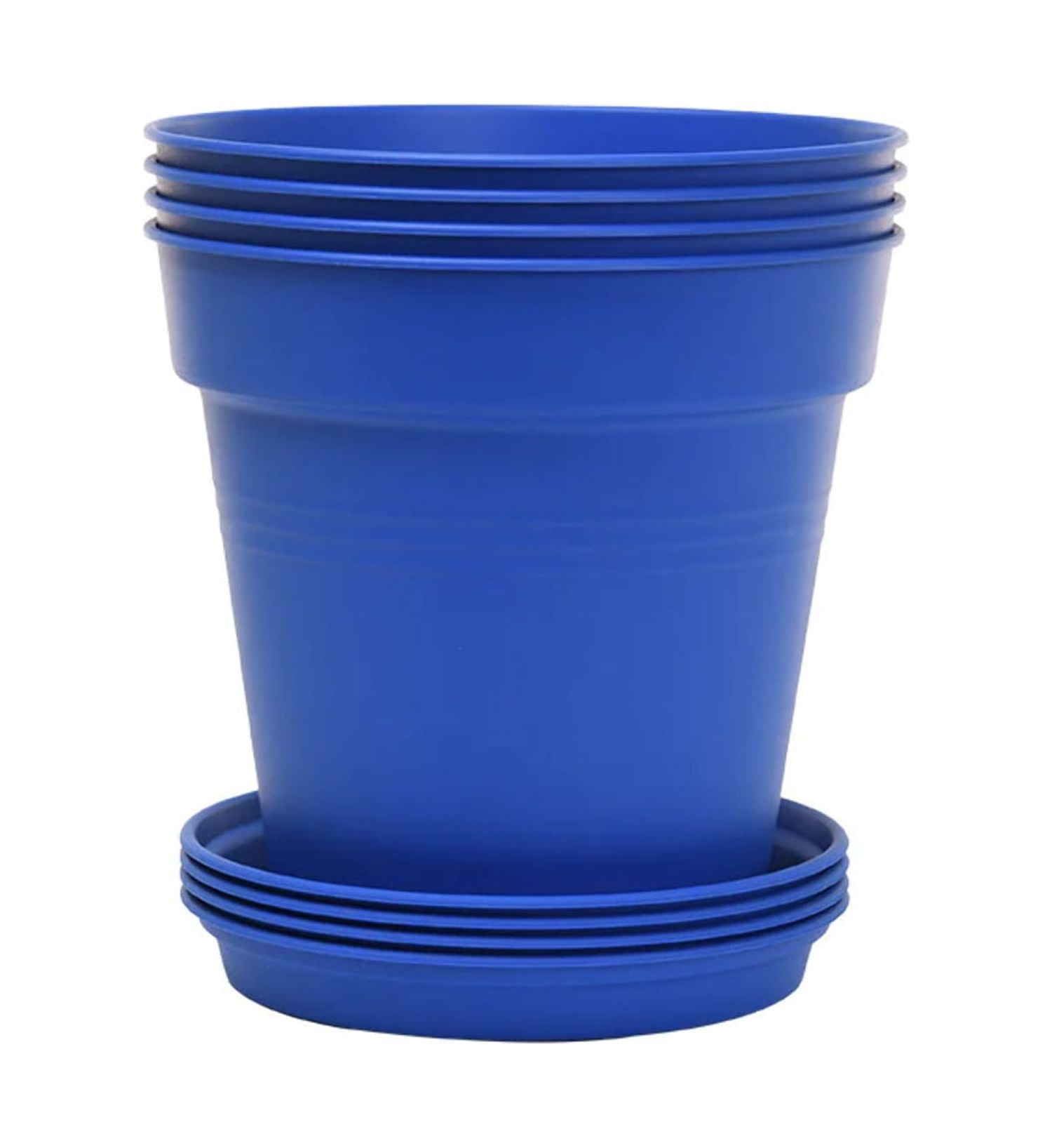 Mintra Garden Round Pots 4pk - Self-Watering, Outdoor Planter with ...