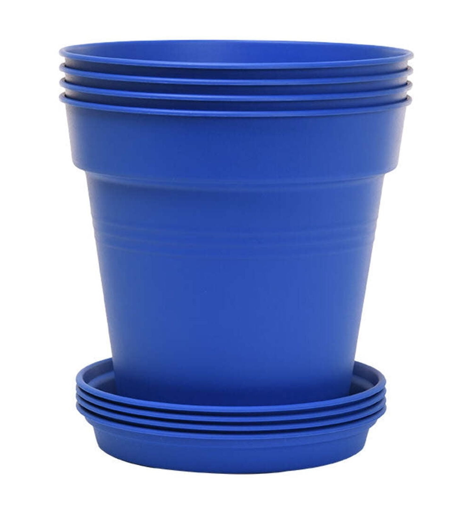 Mintra Garden Round Pots 4pk - Self-Watering, Outdoor Planter with ...