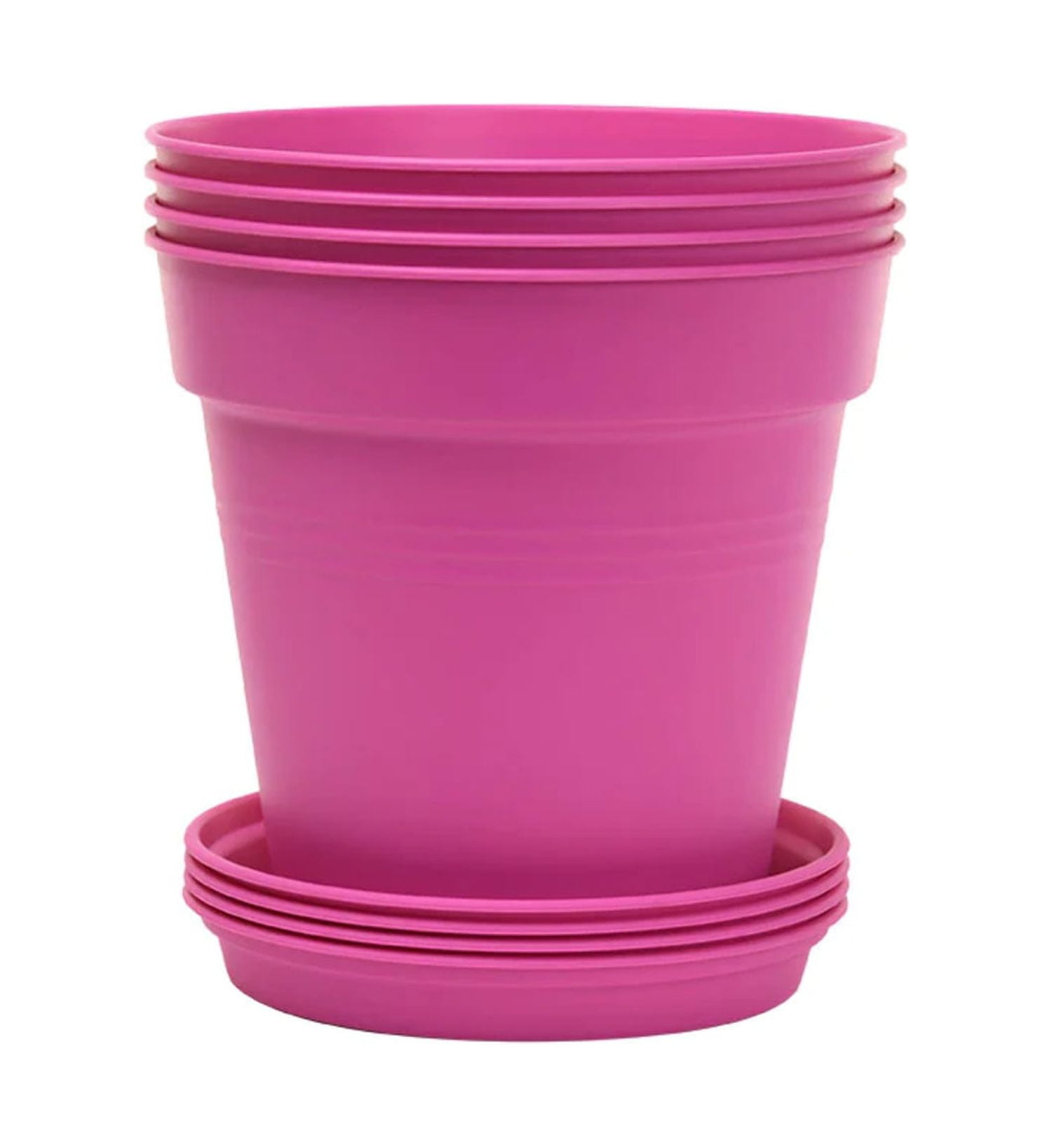 Mintra Garden - 13cm Round Garden Pots 4pk - (13cm Diameter - 5inW x 4 ...