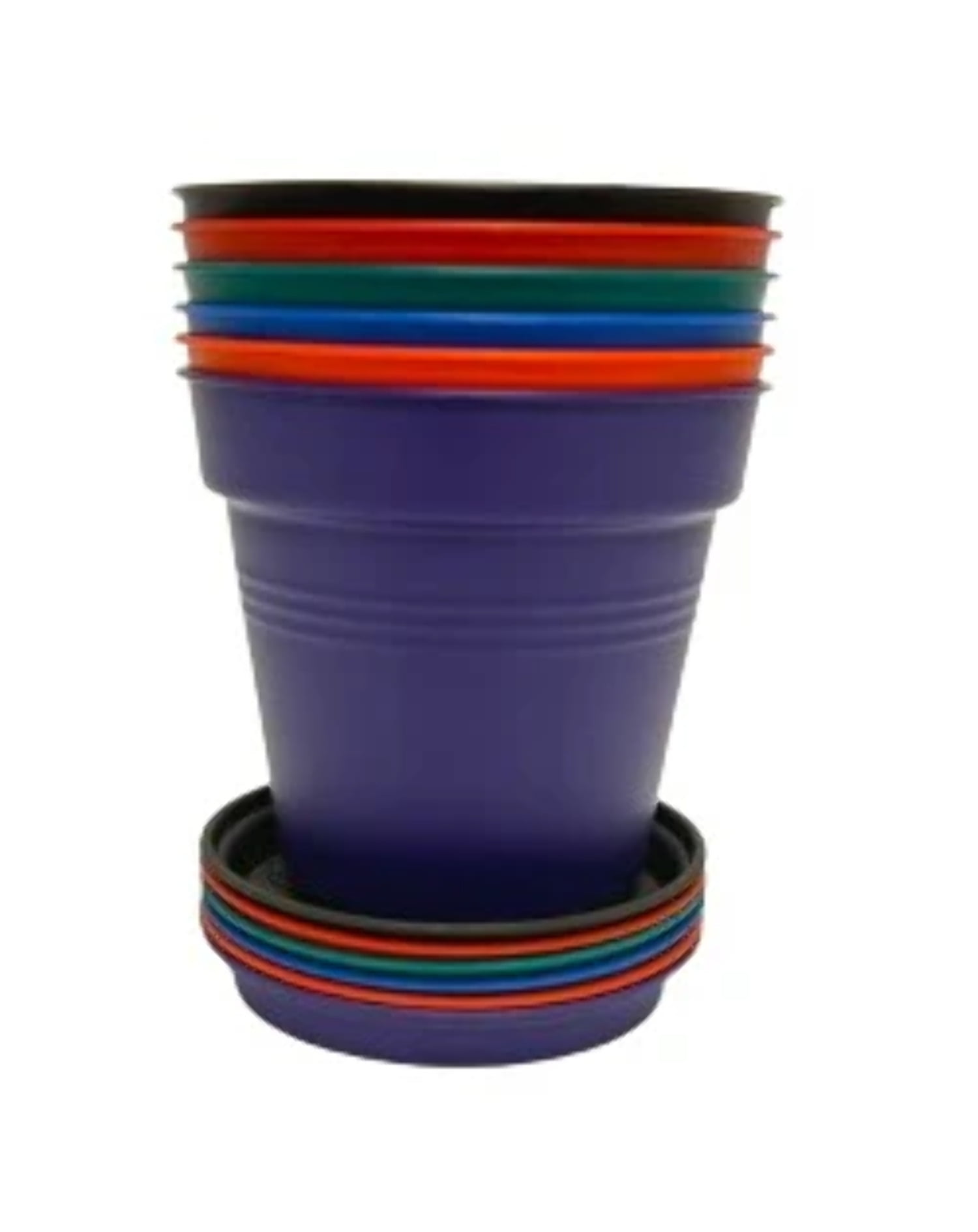 Mintra Garden - 15cm Round Garden Pots 4pk - (15cm Diameter - 5.9inW x ...