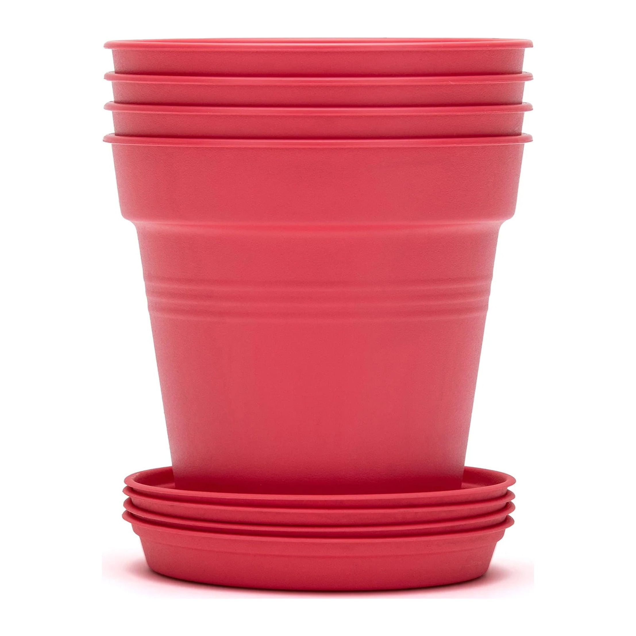 Mintra Garden - 15cm Round Garden Pots 4pk - (15cm Diameter - 5.9inW x ...