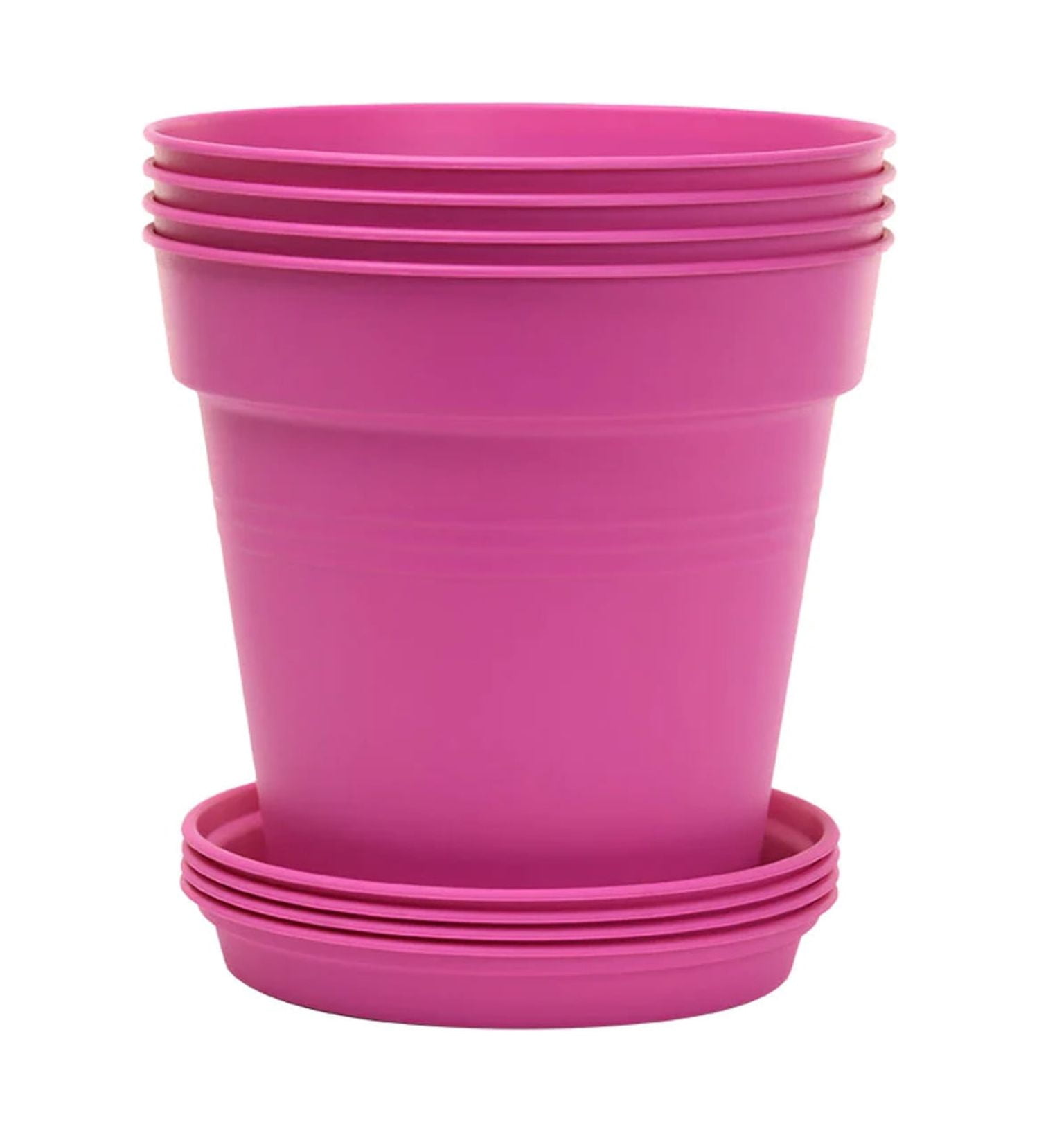 Mintra Garden - 15cm Round Garden Pots 4pk - (15cm Diameter - 5.9inW x ...
