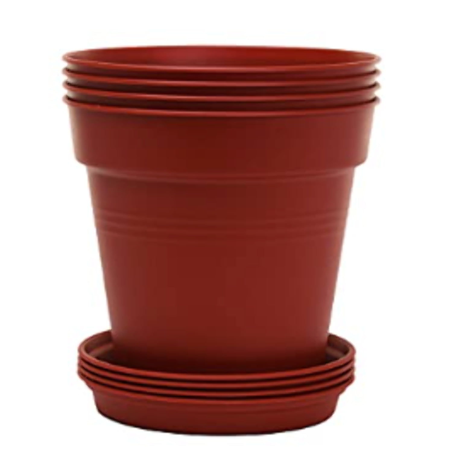 Mintra Garden - 15cm Round Garden Pots 4pk - (15cm Diameter - 5.9inW x ...