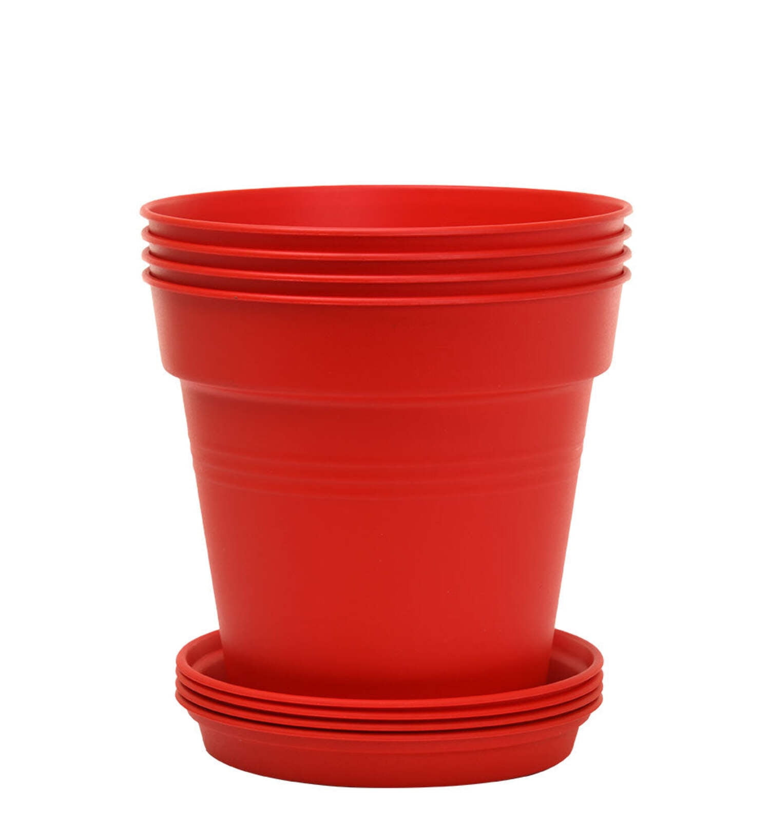 Mintra Garden - 17cm Round Garden Pots 4pk - (17cm Diameter - 6.6inW x ...
