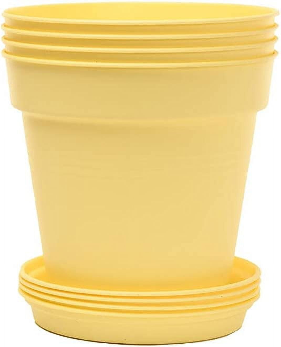 Mintra Garden - 17cm Round Garden Pots 4pk - (17cm Diameter - 6.6inW x ...