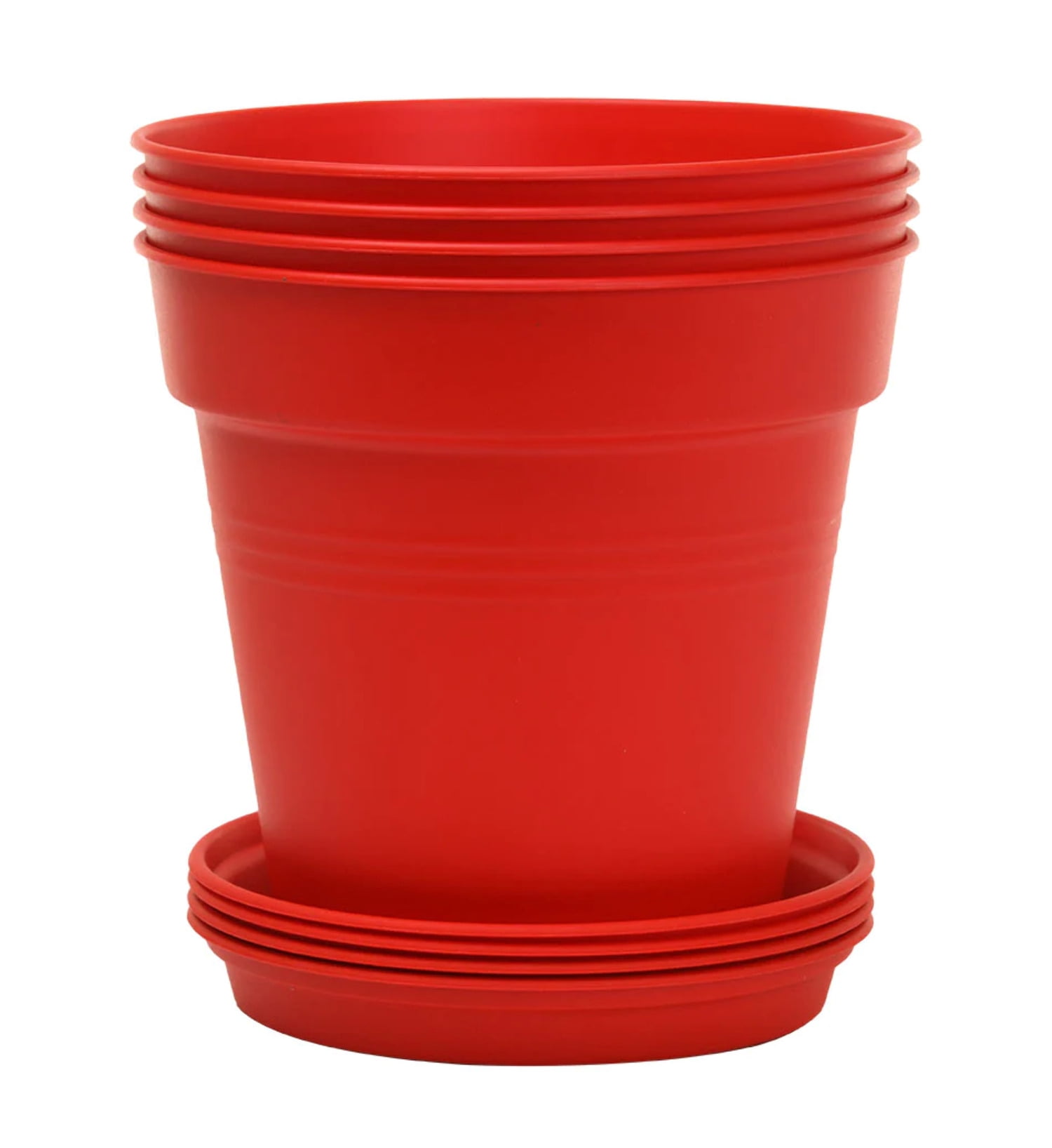 Mintra Garden - 19cm Round Garden Pots 4pk - (19cm Diameter - 7.5inW x ...