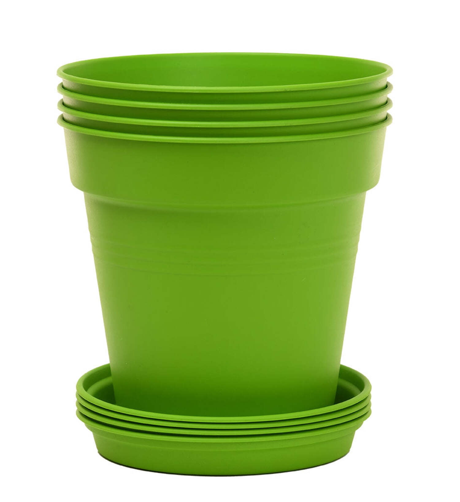 Mintra Garden - 19cm Round Garden Pots - (19cm Diameter - 7.5inW x 6 ...