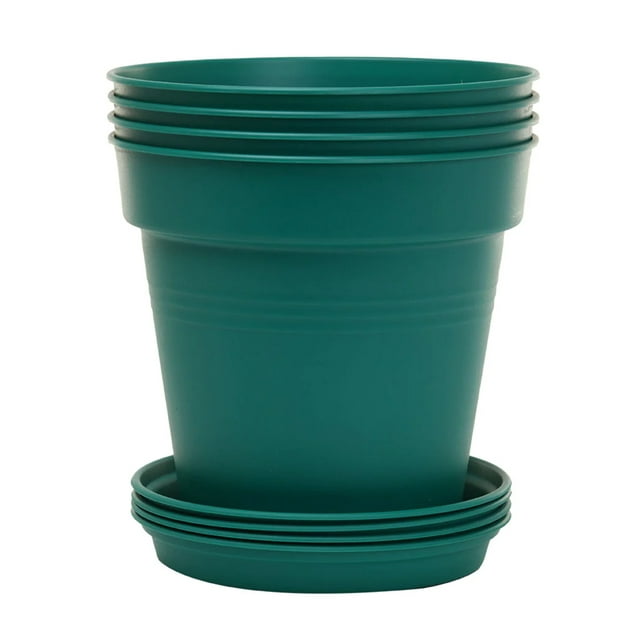 Mintra Garden - 19cm Round Garden Pots 4pk - (19cm Diameter - 7.5inW x ...