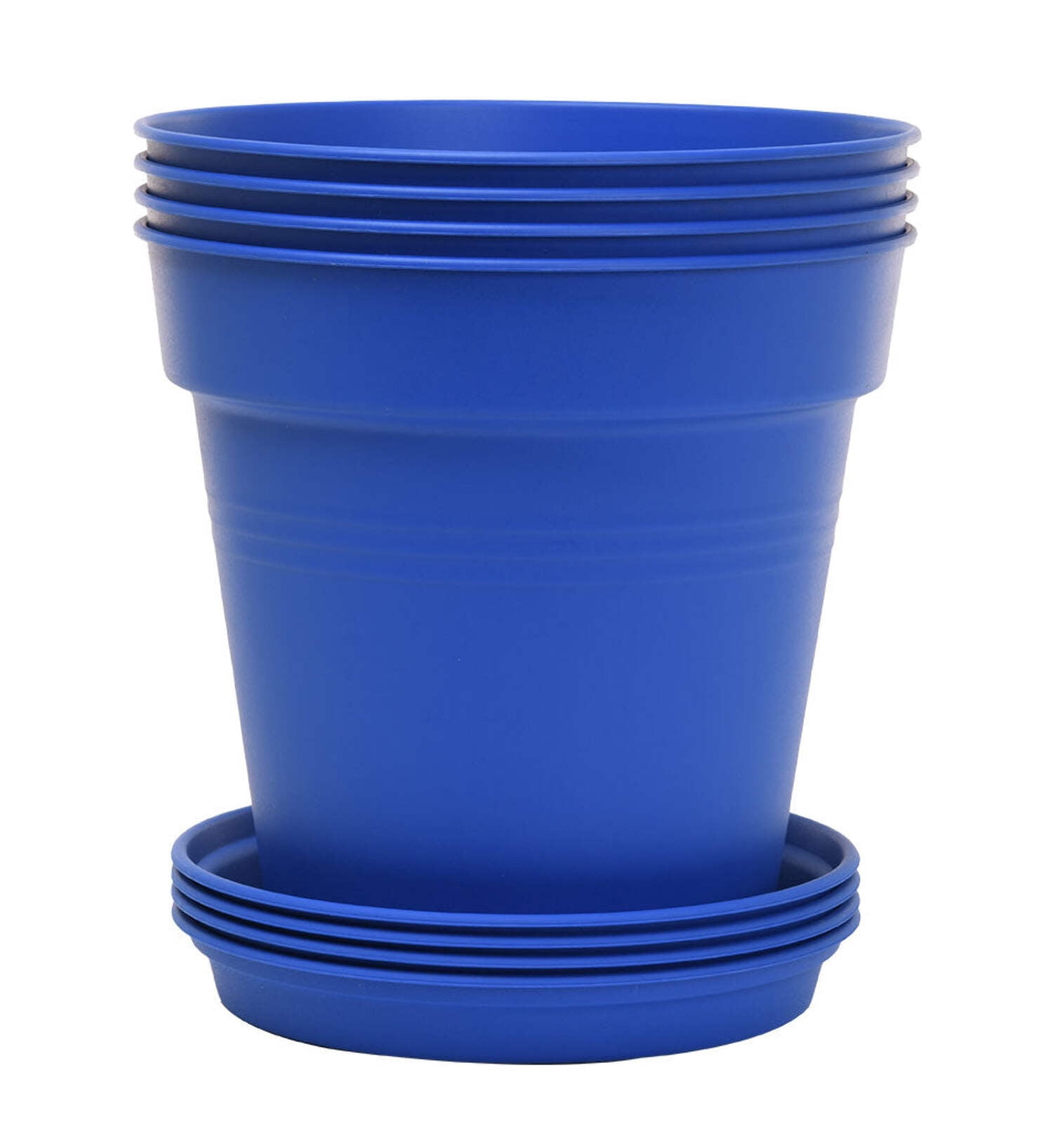 Mintra Garden - 19cm Round Garden Pots - (19cm Diameter - 7.5inW x 6 ...