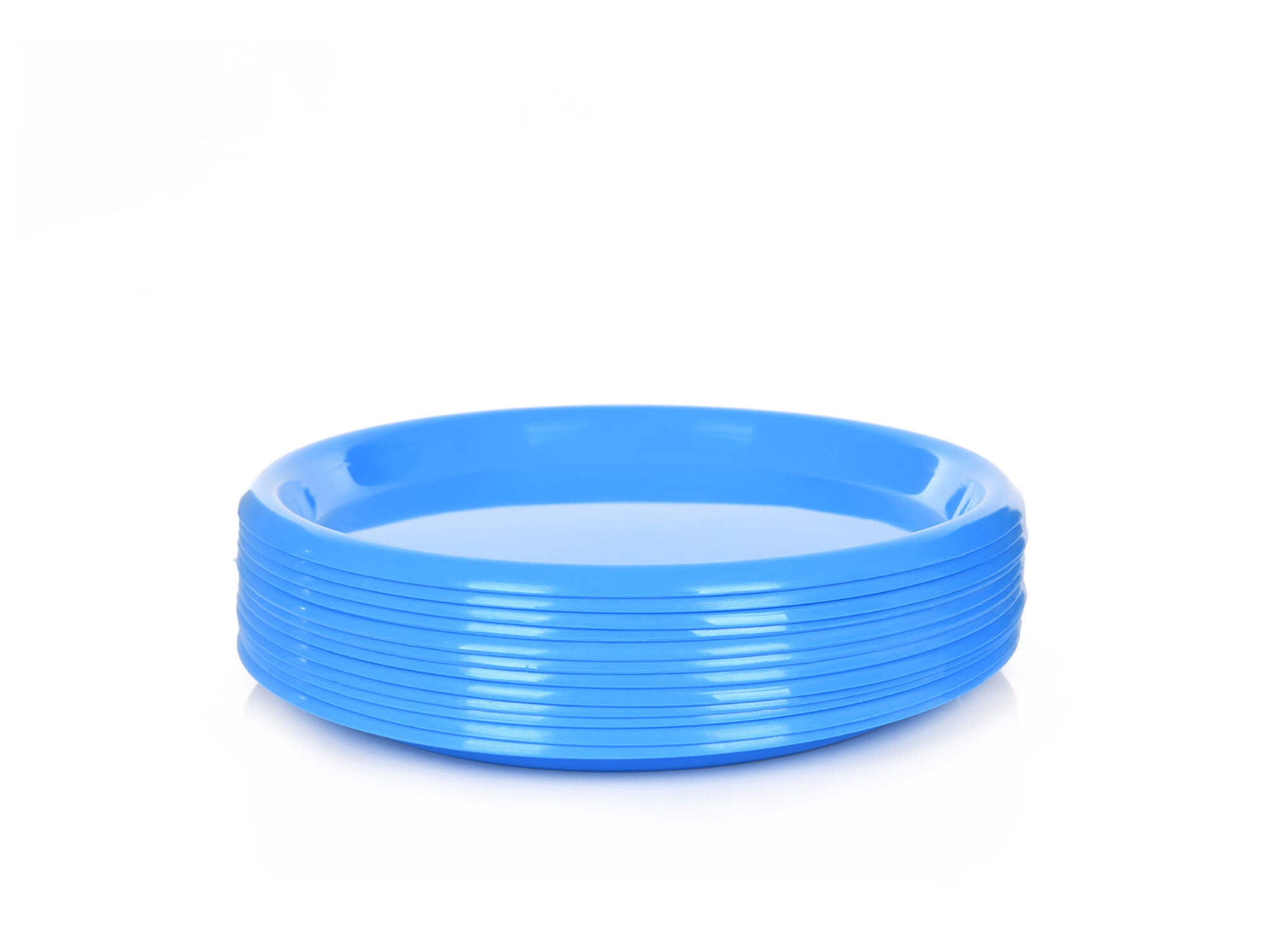 Mintra Home -(04868) Small Plastic Reusable Plate 12 Pack,Blue ...