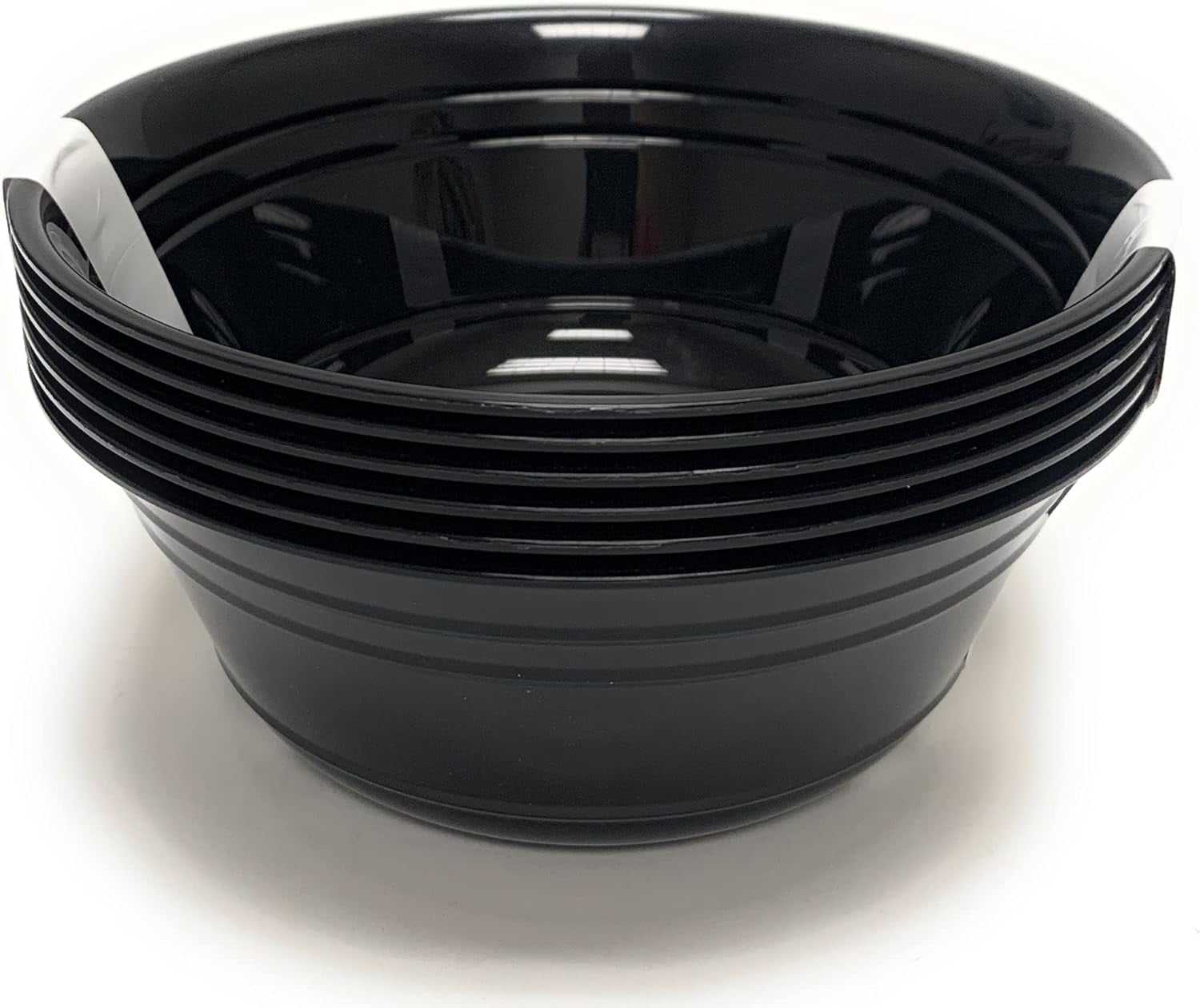 Mintra Home - Small Black Plastic Snack Bowl, 6 Pack (14968), BPA Free ...