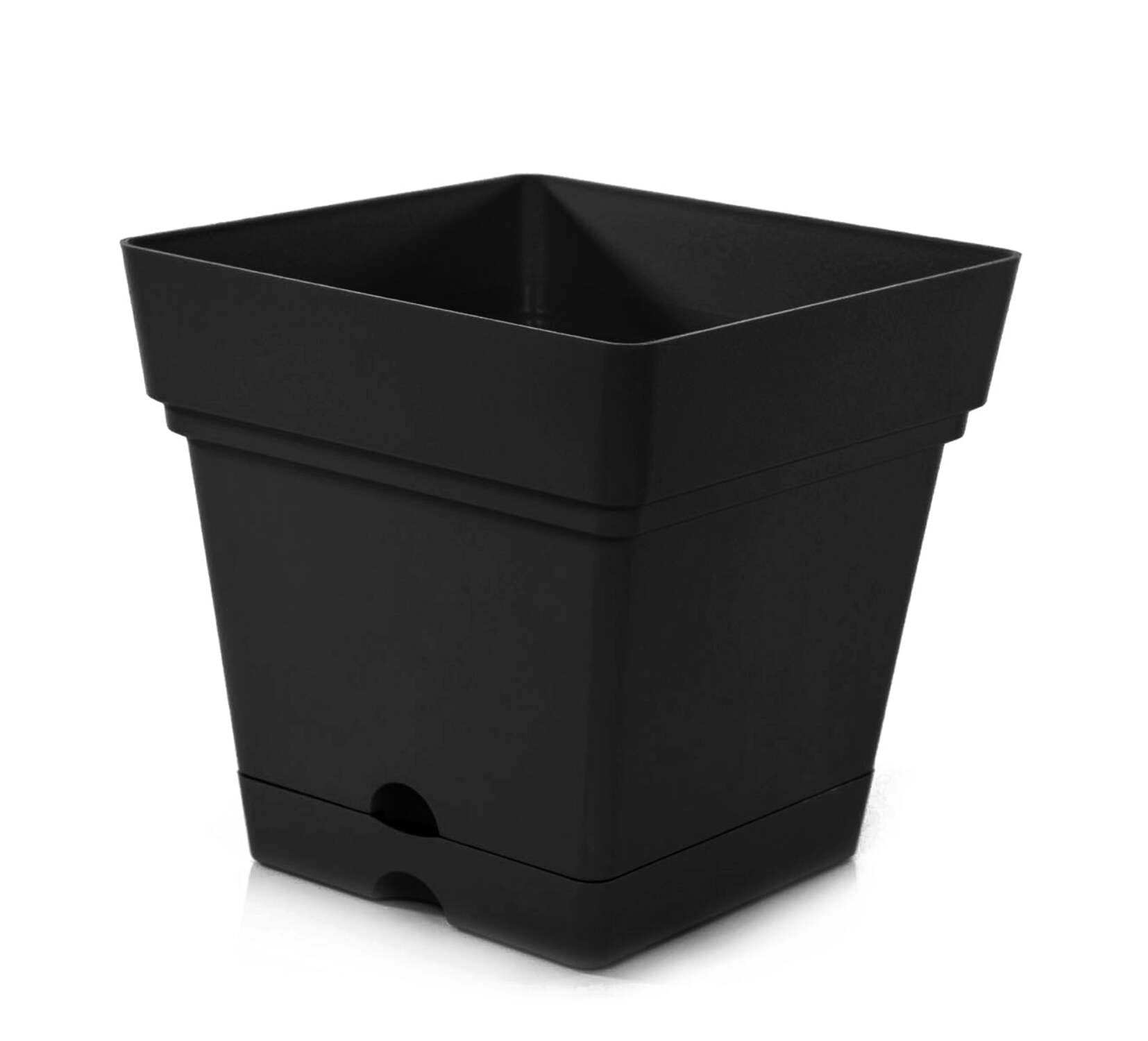 Mintra Home Outdoor Planter Pots, 7" x 7" x 7" Square Black Plastic ...