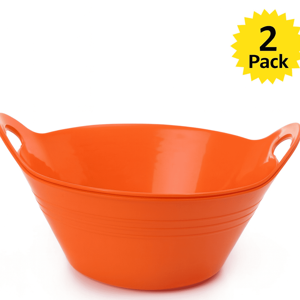 Mintra Home Large Plastic Bowls with Handles, 2 Pack, 4.5L, Microwave ...