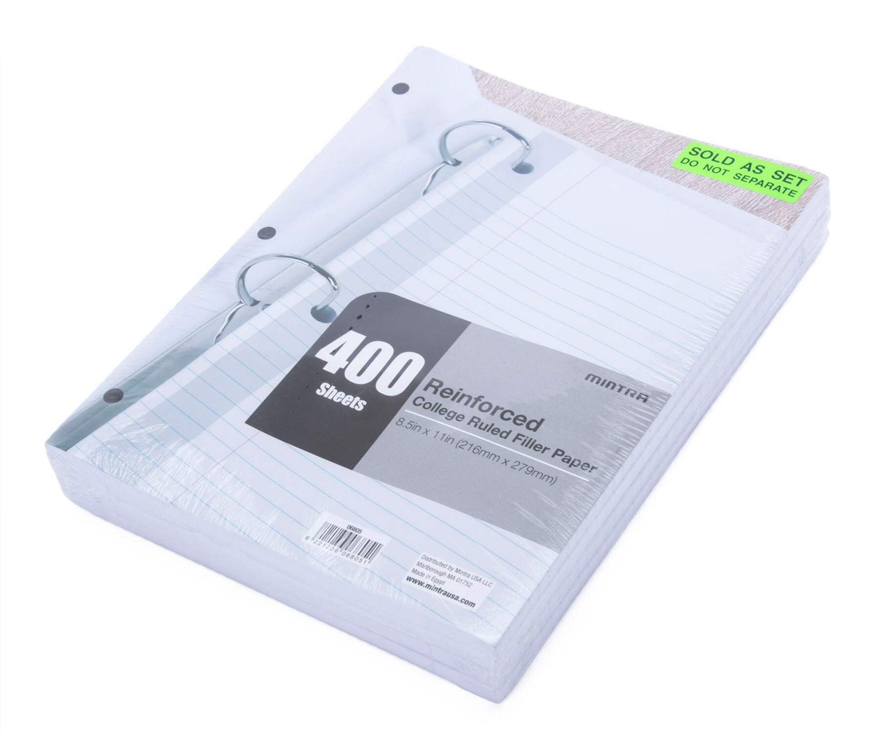 Reinforced Filler Paper (4 Pack) - College Ruled - 3hole punched and ...