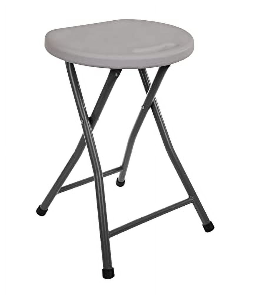 Mintra Home Folding Stools - 18.5in Height, Metal, Heavy Duty (1 Pack ...