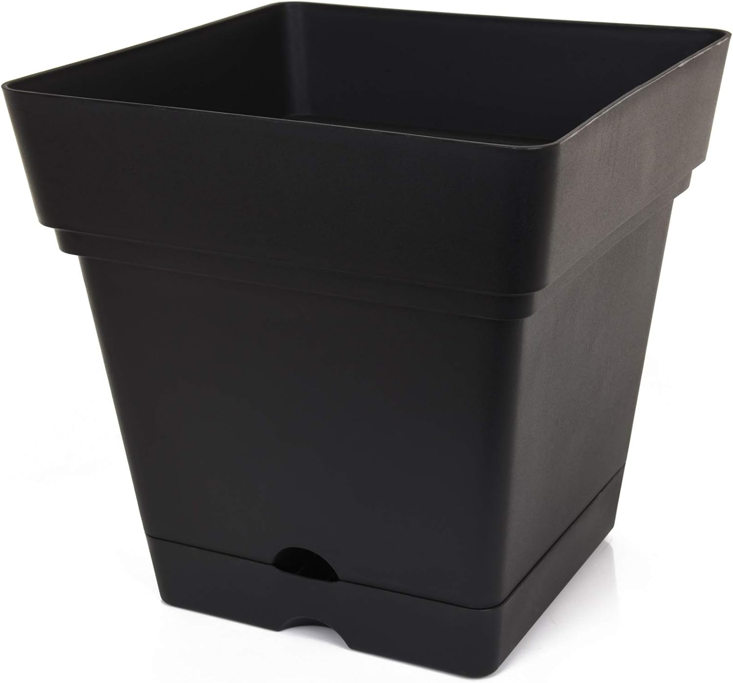 Mintra Home Garden Pot w/Wheels, Large (14.5inW x 15inH), (Black ...
