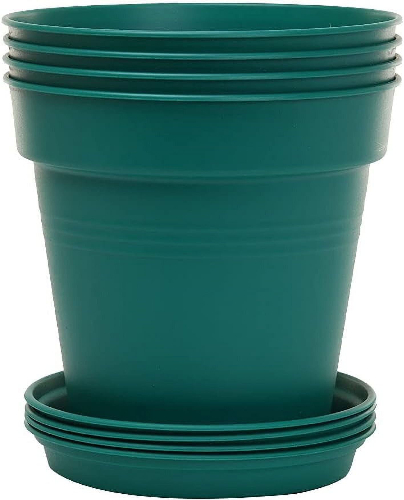 Mintra Home Garden Pots (19cm Diameter - 7.5in)Forest Green 09088 - 4 ...