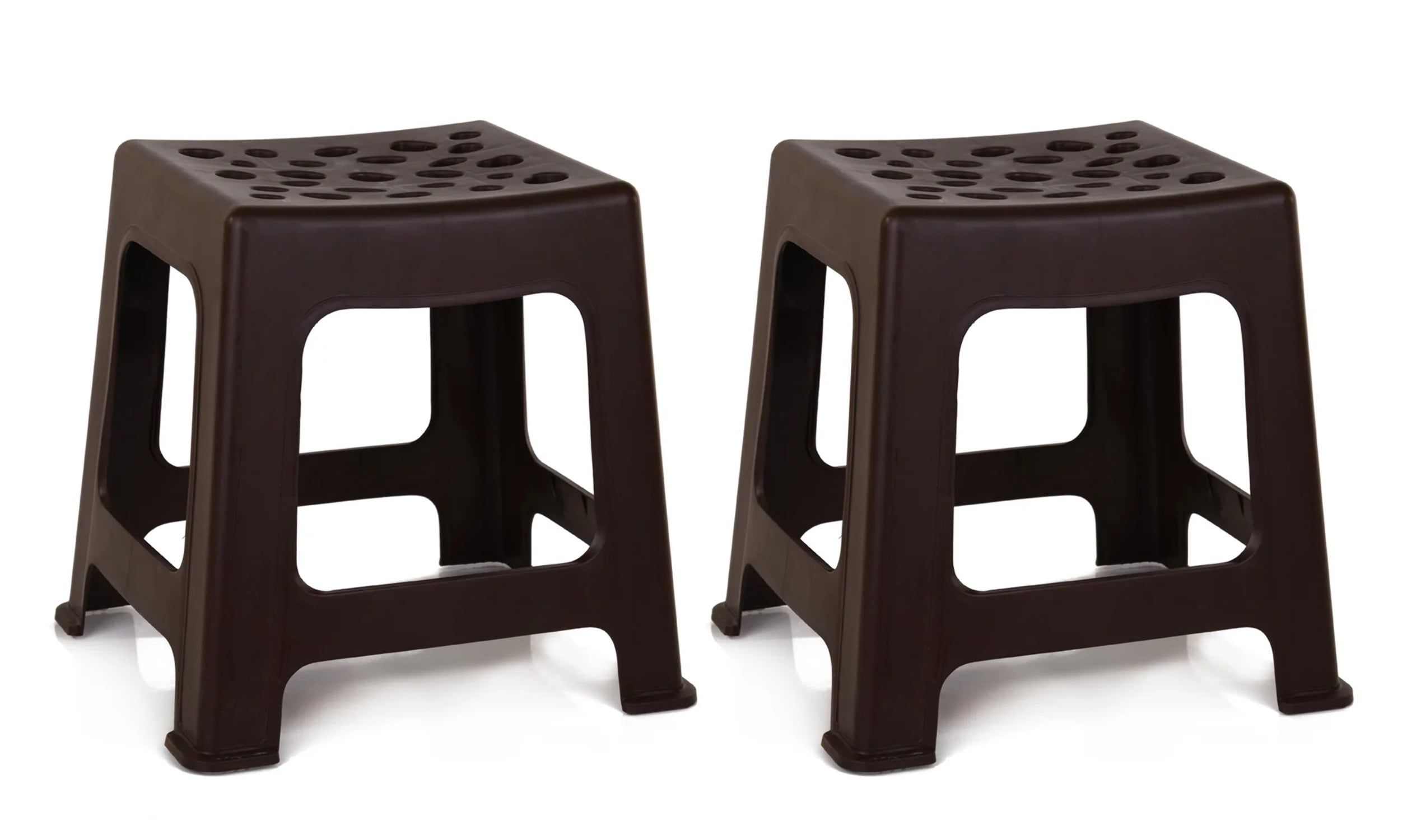 Mintra Home Light Duty Plastic Stools (12.5in Height, 2 Pack) - Walmart.com