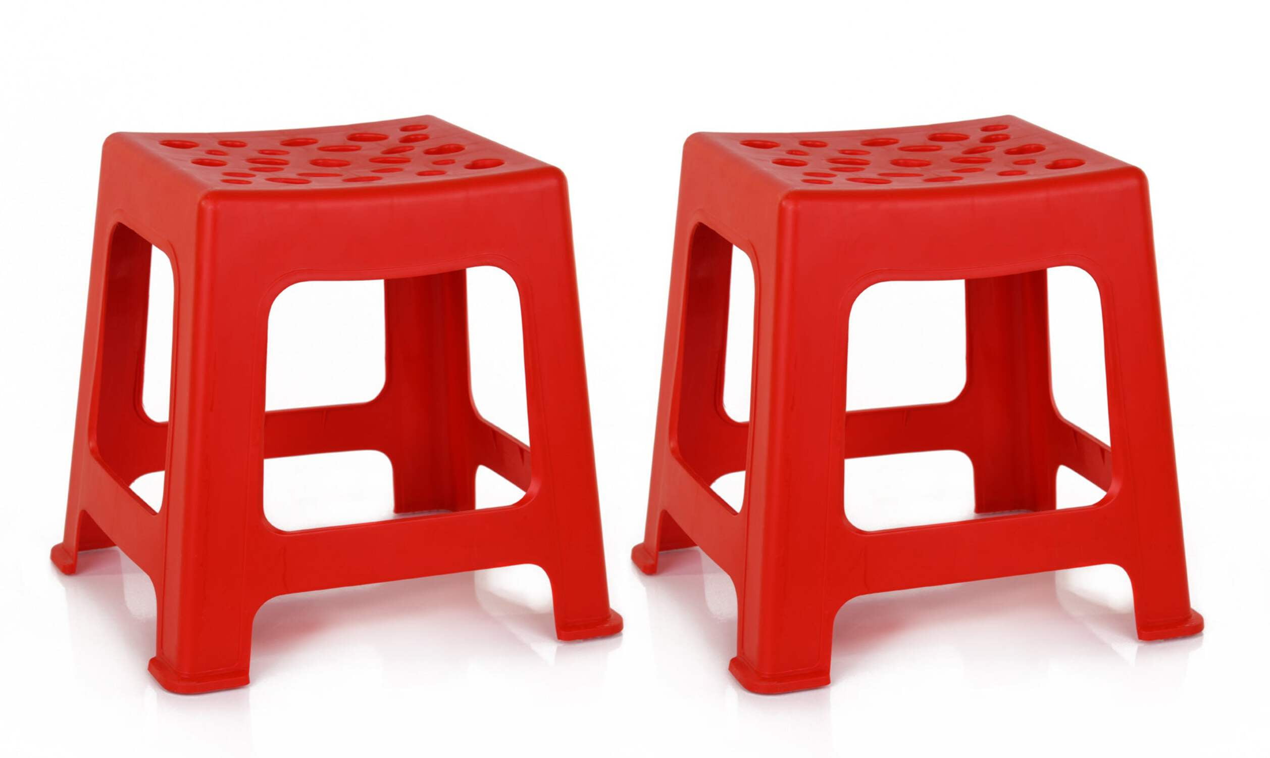 Mintra Home Light Duty Plastic Stools (12.5in Height, 2 Pack) - Walmart.com