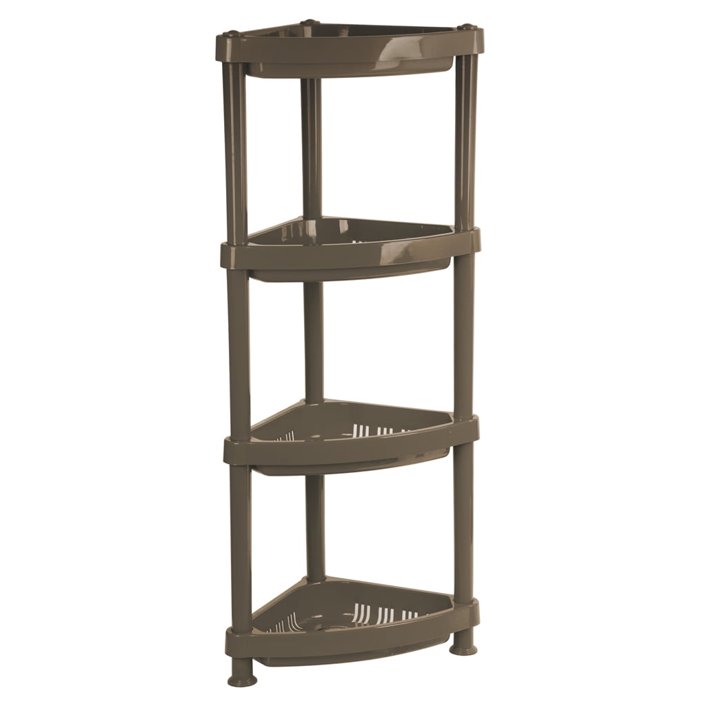 Mintra Home Light Duty Plastic Storage Racks - (Triangular Rack, Dark ...