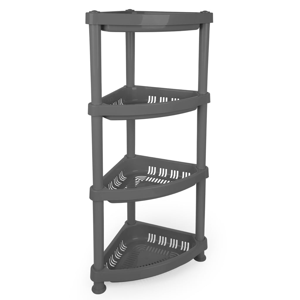 Mintra Home Light Duty Plastic Storage Racks (Triangular Rack, Grey ...