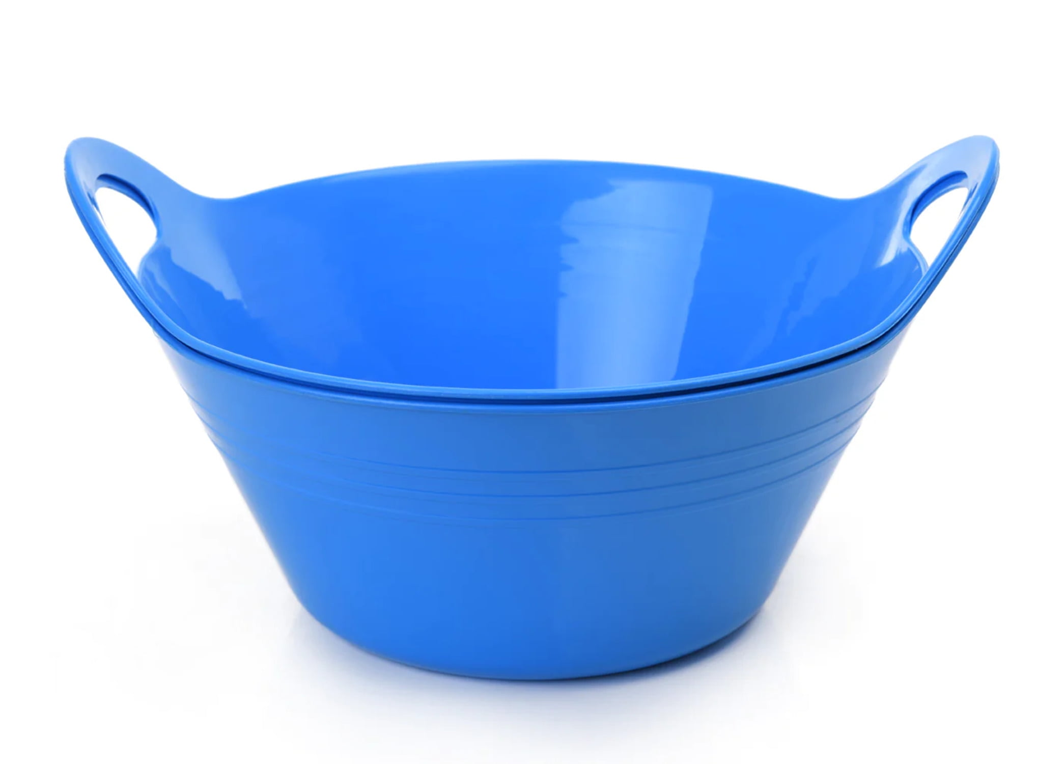 Mintra Home Microwavable Large Party Bowls with Handles, Plastic Blue ...