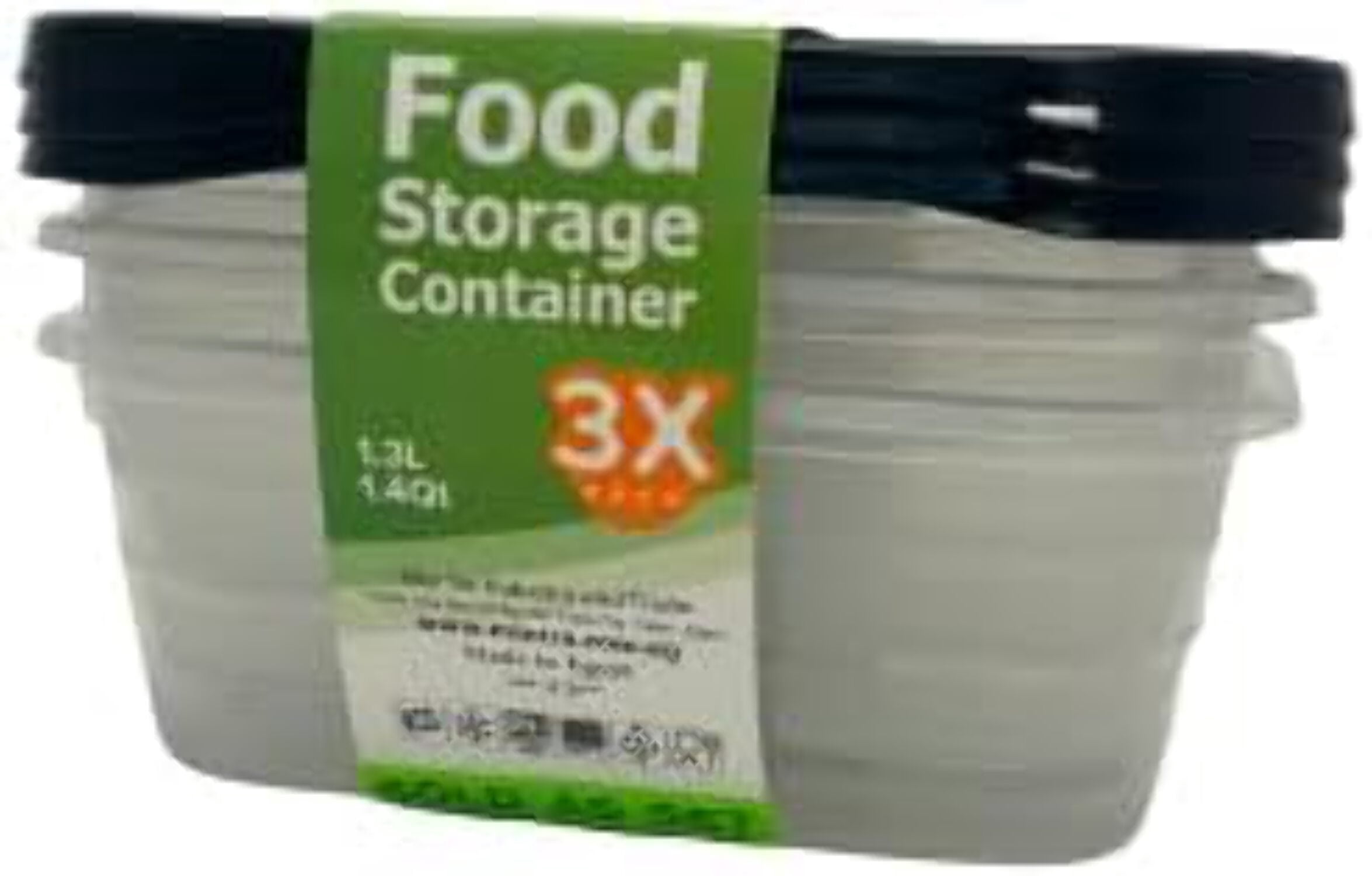 Food Storage Containers (Mini 1.3L, 6 Piece - 3 Lids, 3 Containers ...