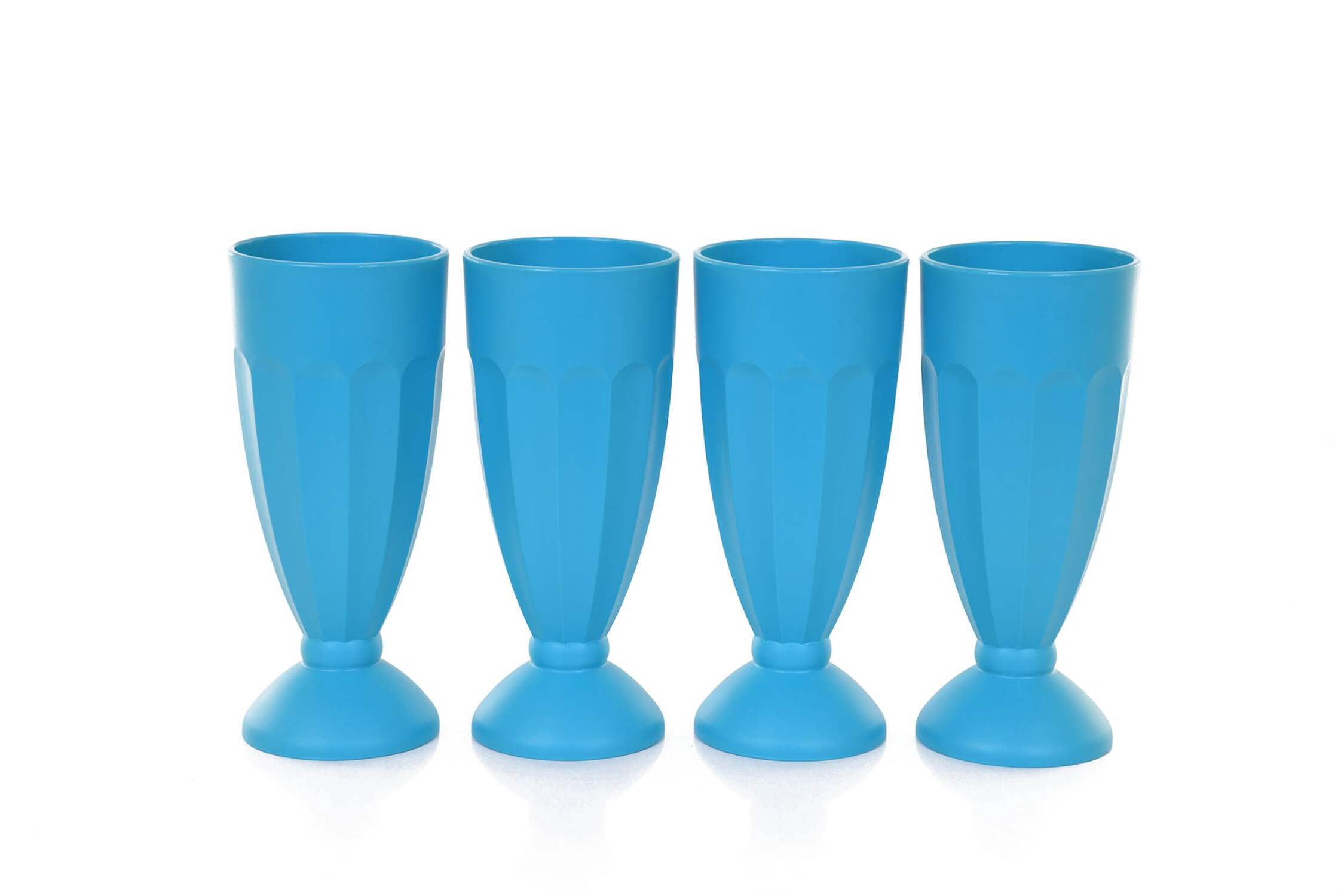 Mintra Home Unbreakable Ice Cream Float Cups, 4 Pack, Turquoise, 440ml ...