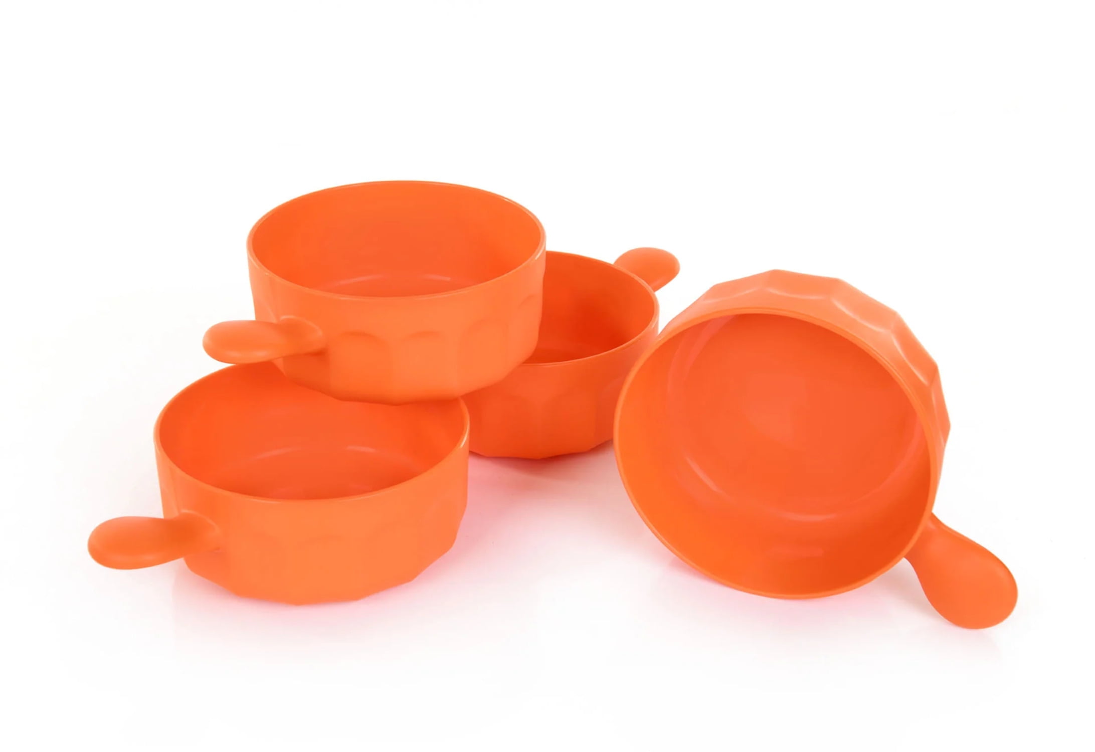 Mintra Home Unbreakable Plastic Bowl - Bowl with One Handle 4 Pack ...