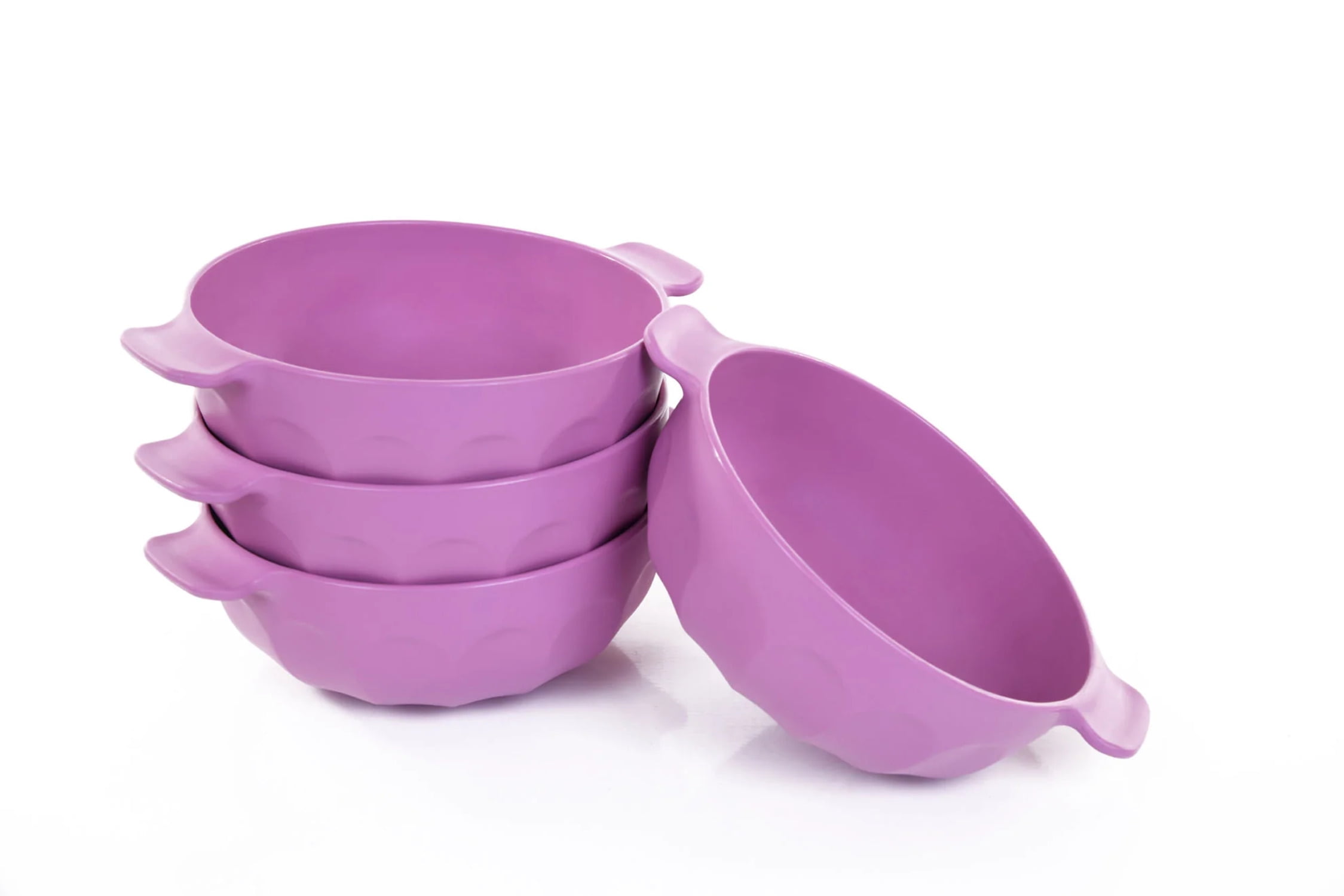 Mintra Home Unbreakable Plastic Bowl - Bowl with Two Handles 4 Pack ...