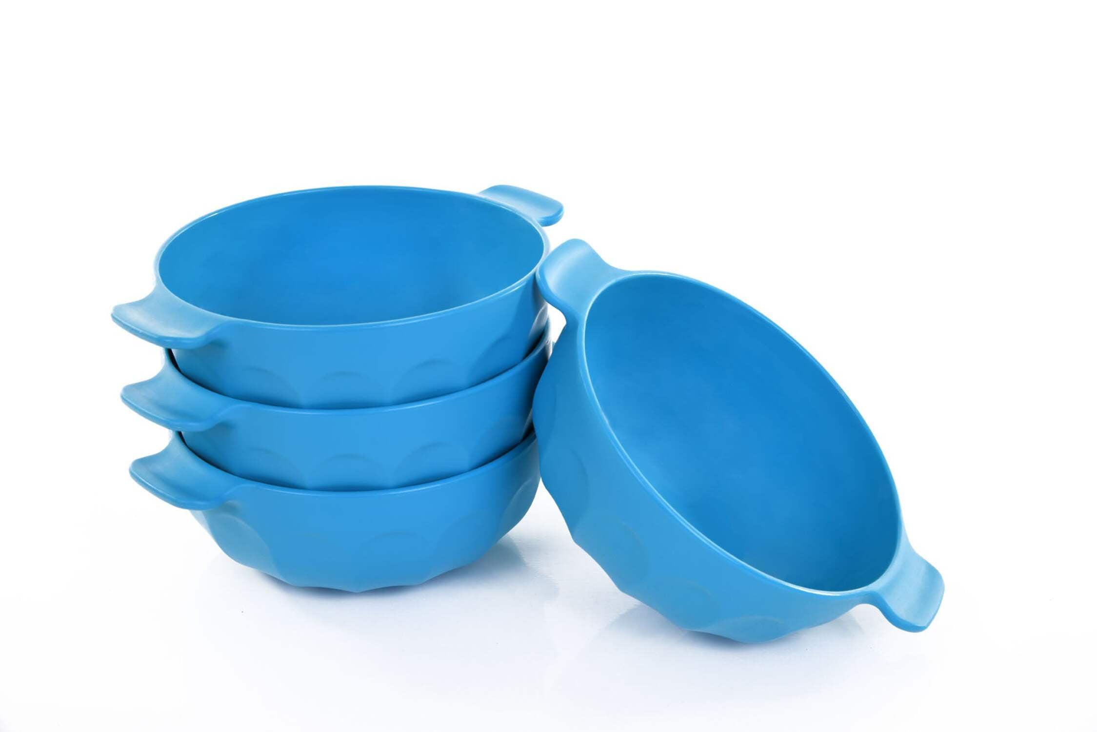 Mintra Home Unbreakable Plastic Bowl - Bowl with Two Handles 4 Pack ...
