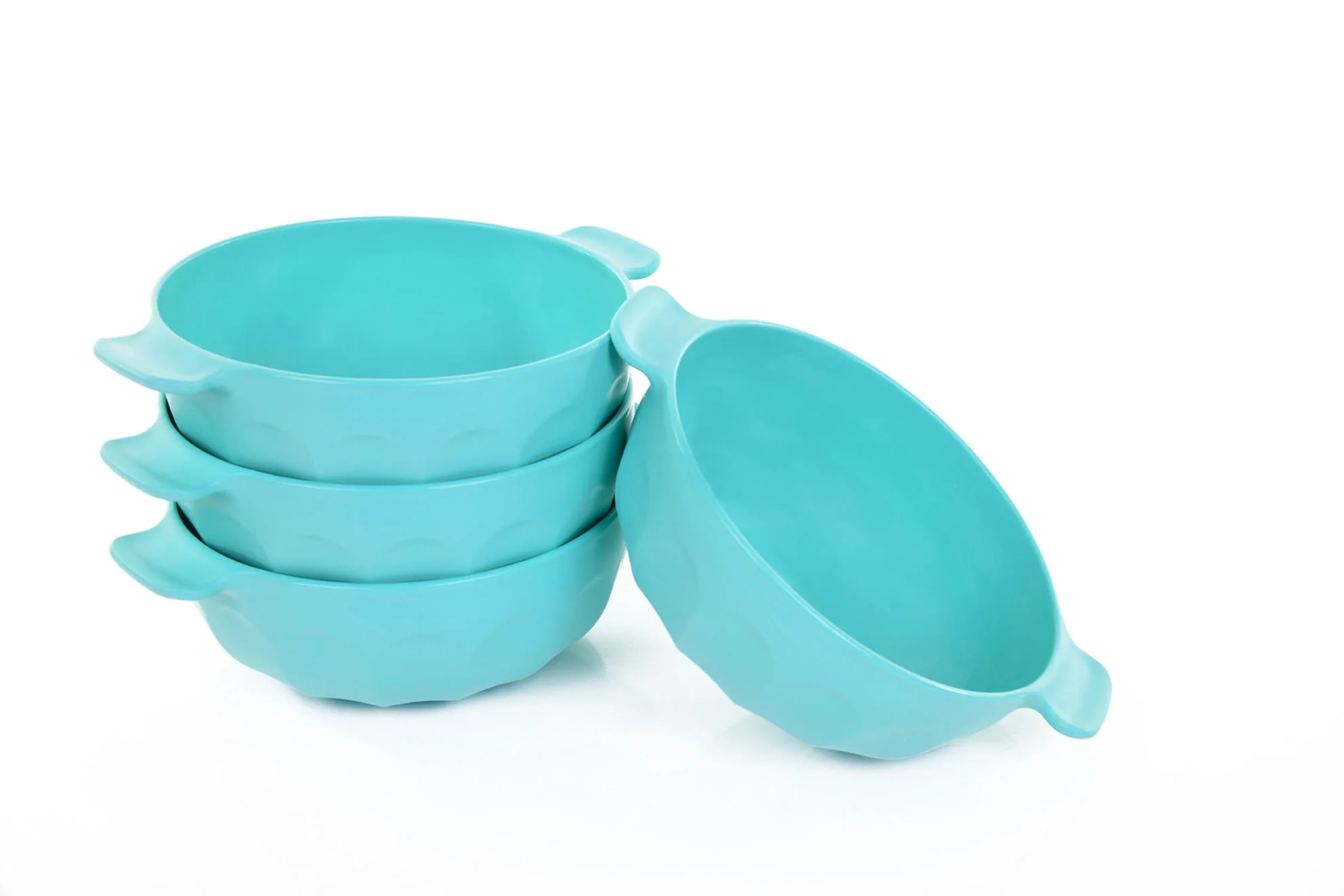 Mintra Home Unbreakable Plastic Bowl - Bowl with Two Handles 4 Pack ...