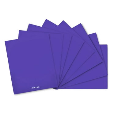 BAZIC 2 Pockets Poly Folder, Bubble Portfolio Document Folders, 6-Pack ...