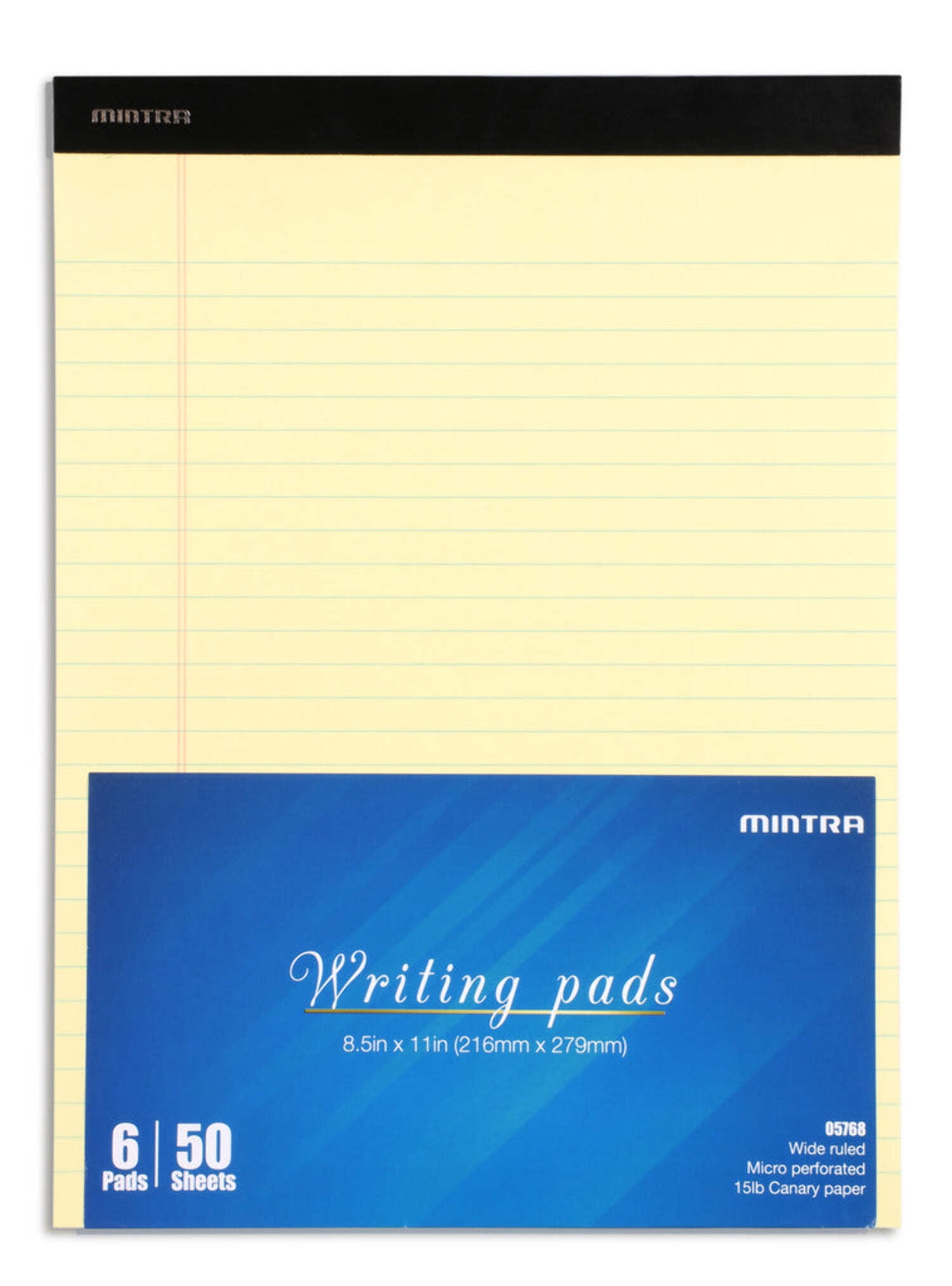 Mintra Office - Basic Canary Legal Pads 6PK - 50 Sheets per pad ...