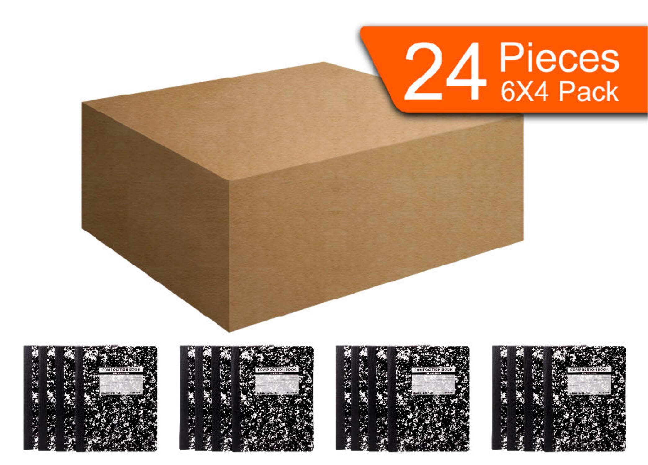 Mintra Office-Composition Books (Black Marble Comp - College Ruled) 24 ...