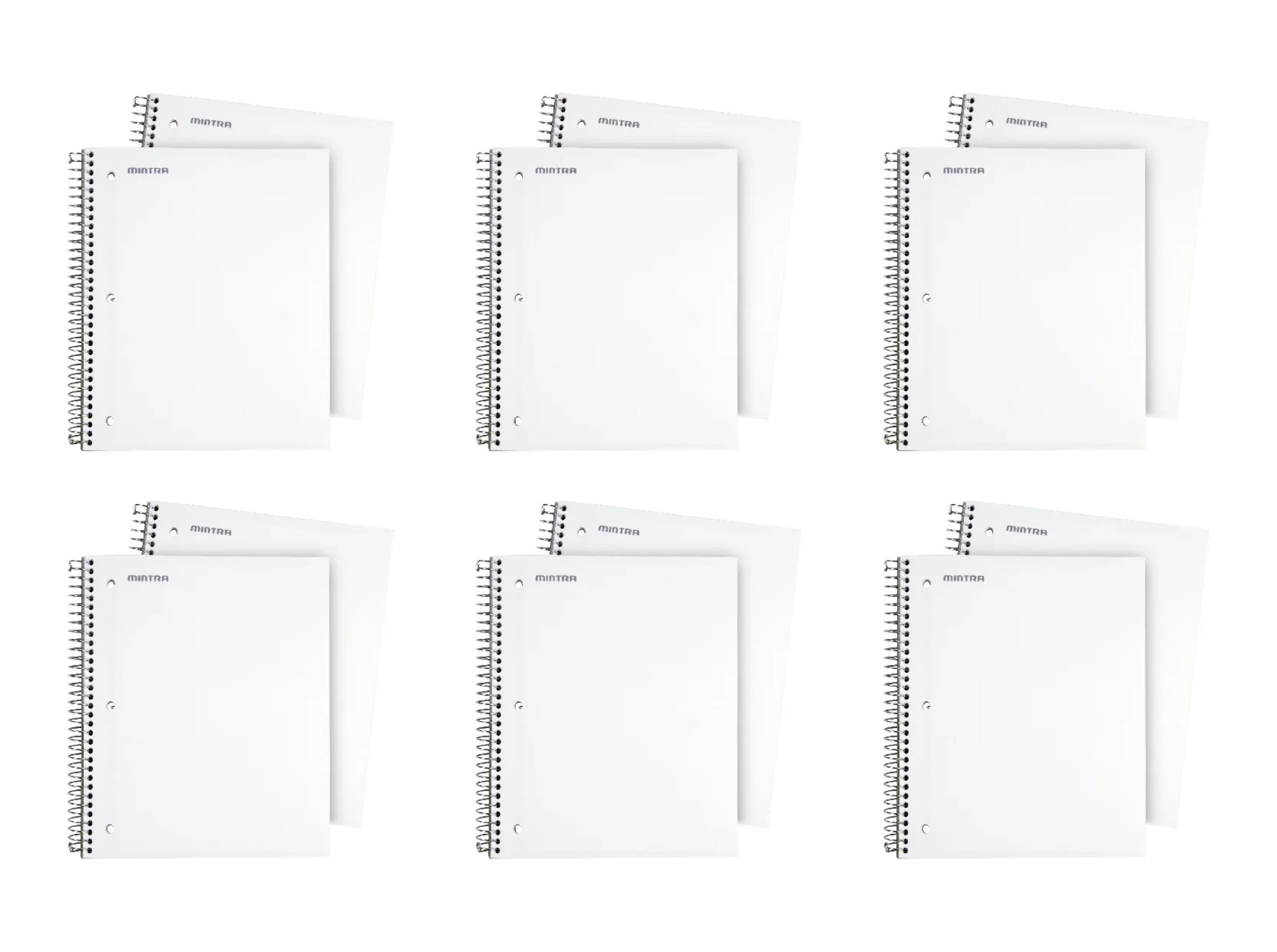 Mintra Office Durable Spiral Notebooks 3 Subject, 150 Sheets, Wide ...