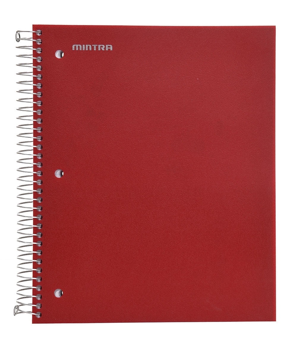Mintra Office 5-Section Durable Spiral Notebook, College Ruled, 200 ...