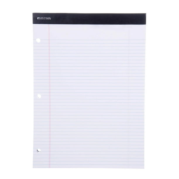 Mintra Home Narrow Ruled Standard Writing Pad, 8.5" x 11", White, 50 ...