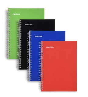 Mintra Office Memo Pads, (5x7 Side Spiral 4pk - Primary Color Set ...