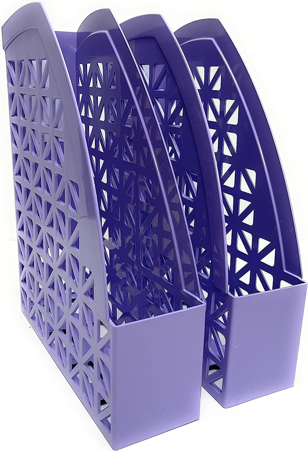 Mintra Office Plastic Desk Organizers 2pk (Lavender, Magazine File ...