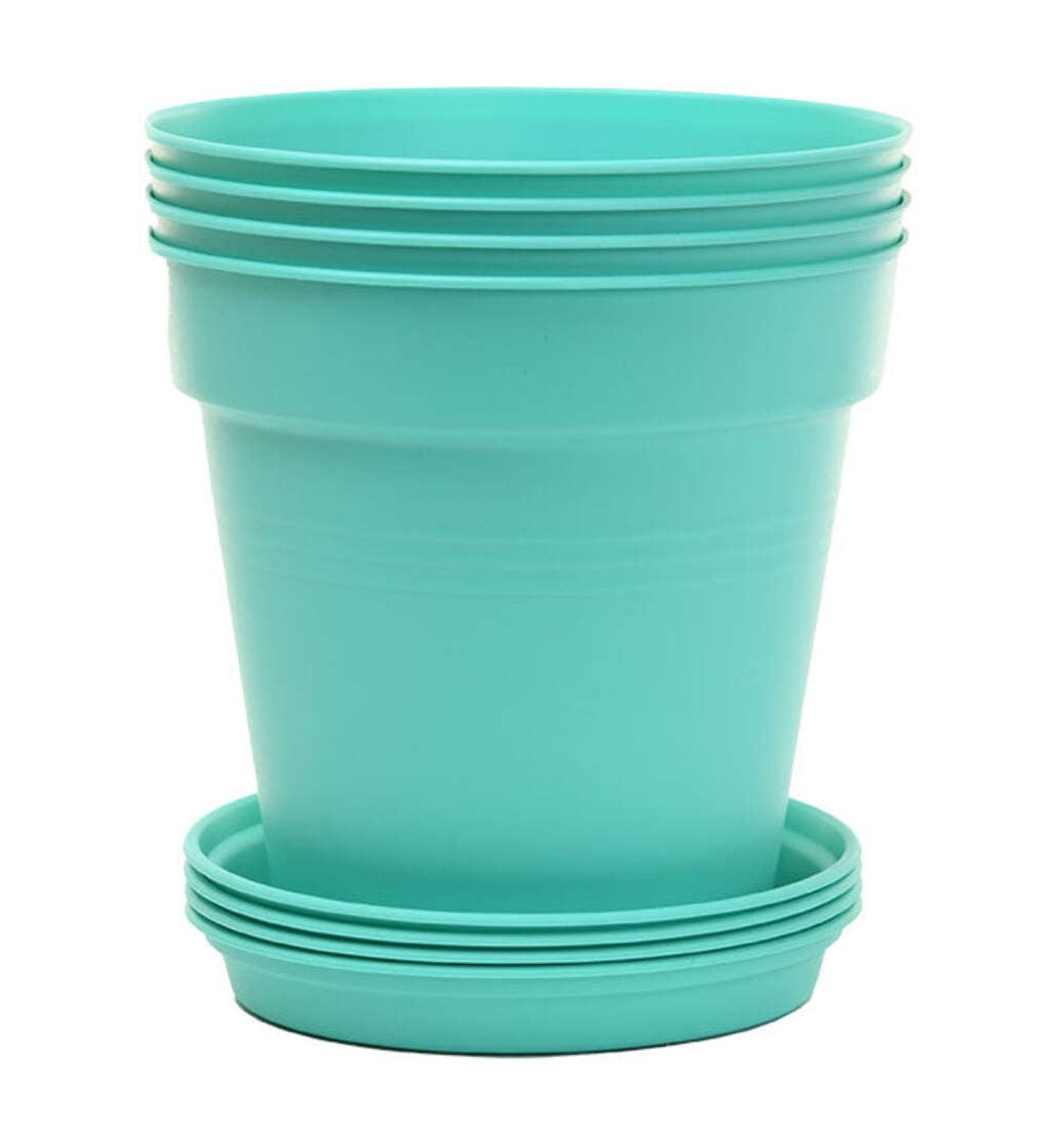 Mintra Garden - 13cm Round Garden Pots 4pk - (13cm Diameter - 5inW x 4 ...