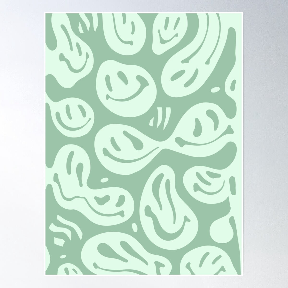 Minty Fresh Melted Happiness Poster Wall Art, Modern Wall Decor For ...