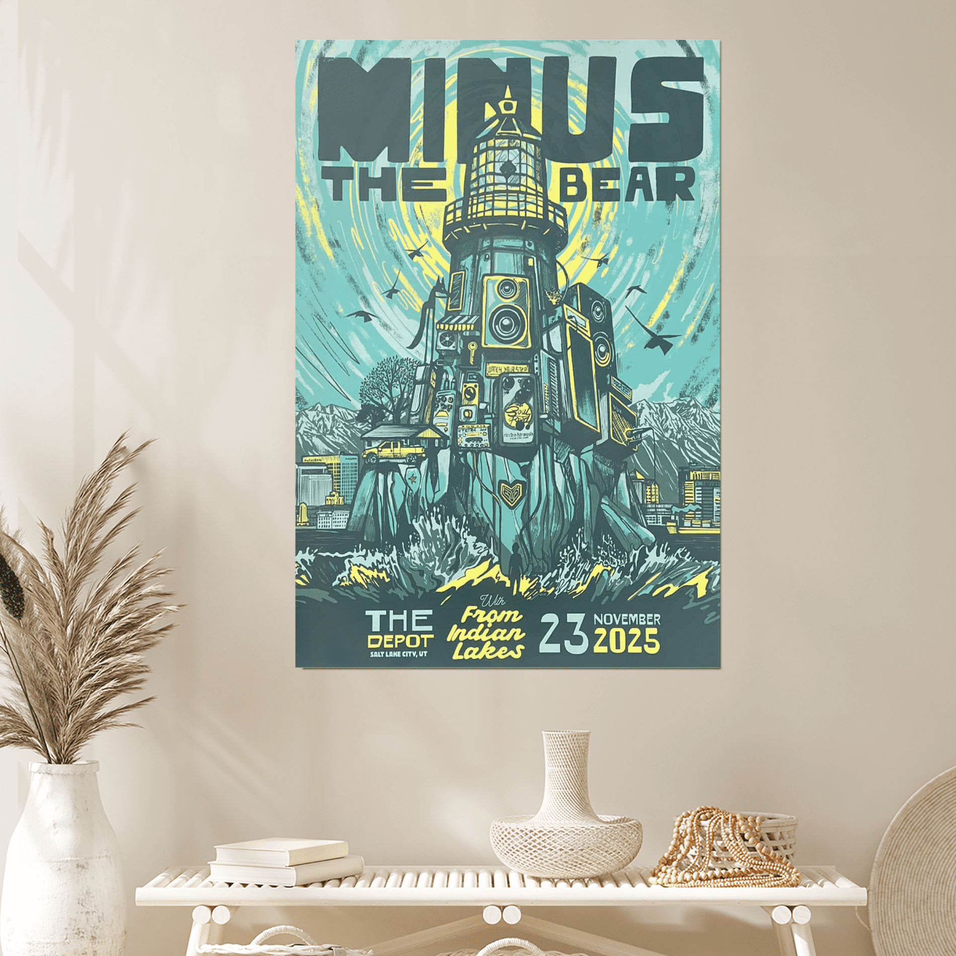 Minus The Bear The Depot Salt Lake City 2025 Poster Print Size 24''x36 ...
