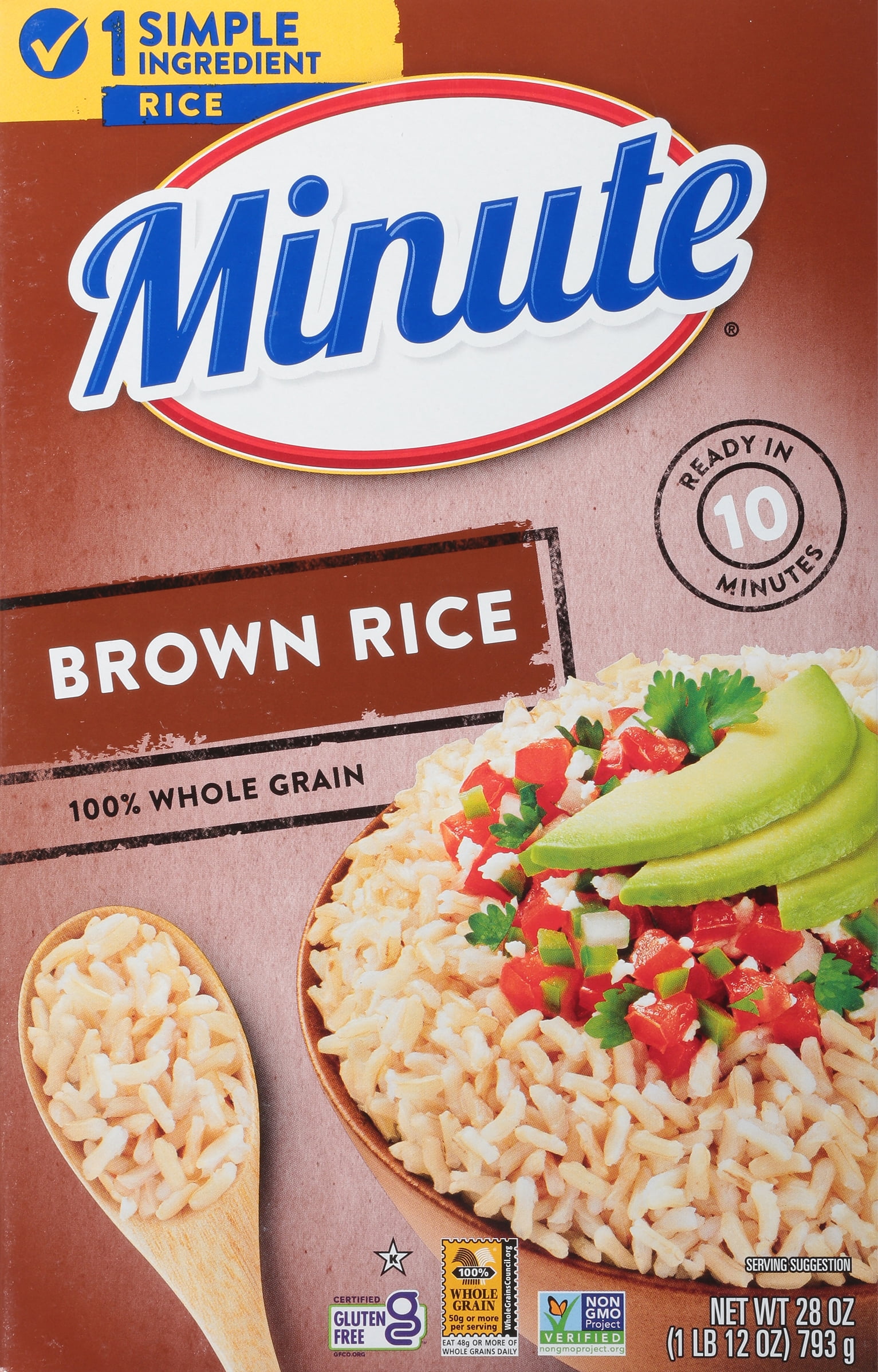 Minute Ready to Cook Instant Brown Rice, 100% Whole Grain, Quick ...