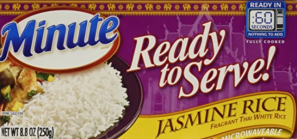 Minute Jasmine Rice Microwaveable Rice Cups 4.4 oz (Pack of 72 ...