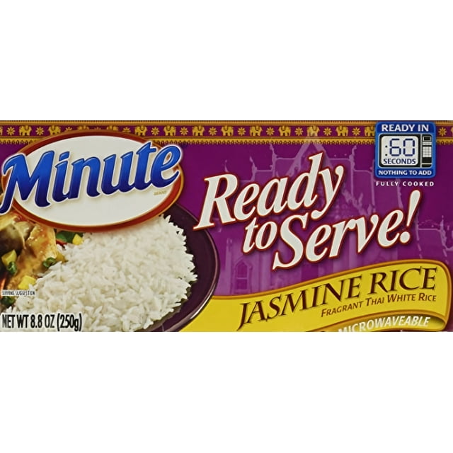 Minute Jasmine Rice Microwaveable Rice Cups 4.4 oz (Pack of 96 ...