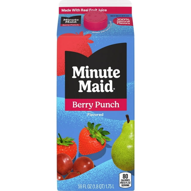 Minute Maid Berry Punch Flavored Fruit Drink, 59 fl oz Carton (Pack of ...