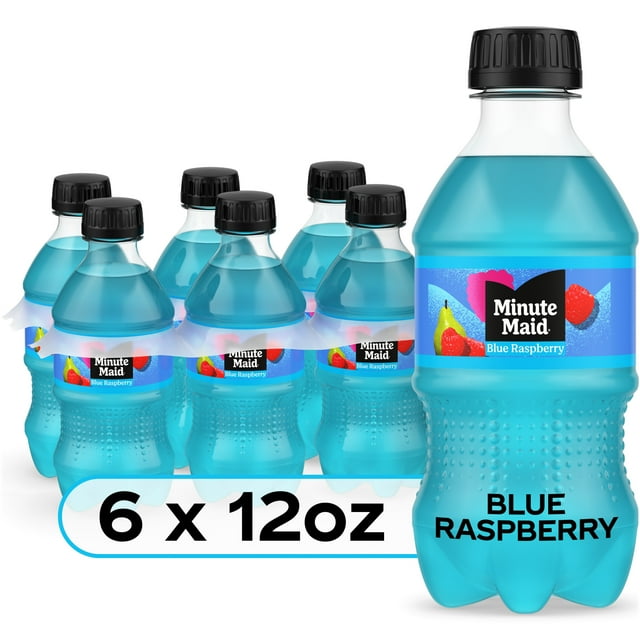 Minute Maid Blue Raspberry Fruit Juice Drink, Refreshing, 12 fl oz ...
