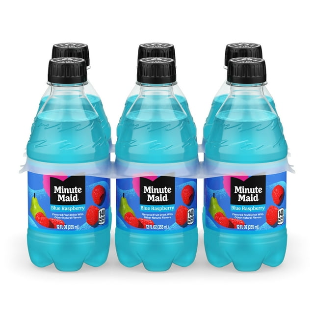 Minute Maid Blue Raspberry Fruit Juice Drink, Refreshing, 12 fl oz ...